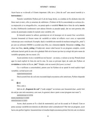 Tipuri de date atomice în Python PDF
