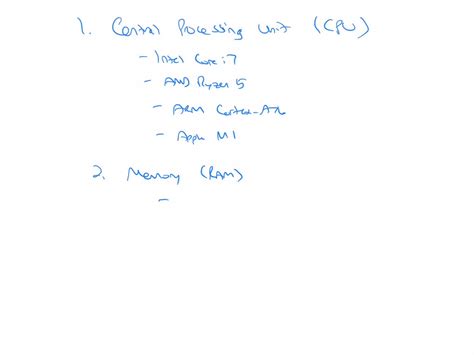 Solved What Are The 4 Components Of A Computer And Give 4 Examples Of Each