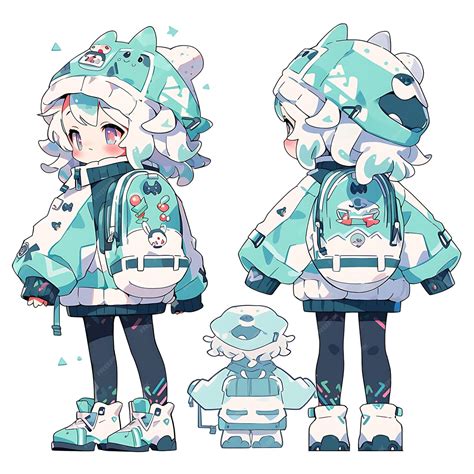 Premium Photo Colorful Male Fashion Designer Chibi Kawaii Fashion