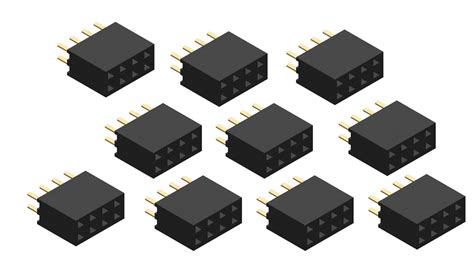 Female Header 2x4 Pin 254mm 10 Pcs Opencircuit