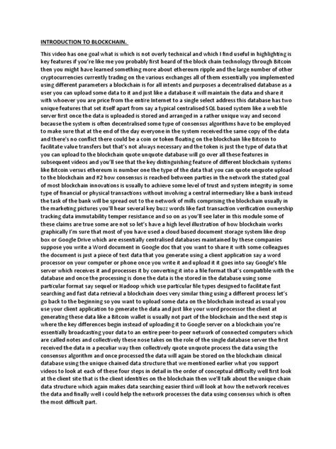 Blockchain Notes Pdf Public Key Cryptography Cryptocurrency