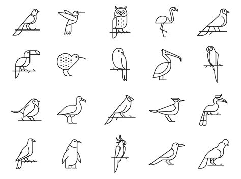 20 Bird Vector Icons