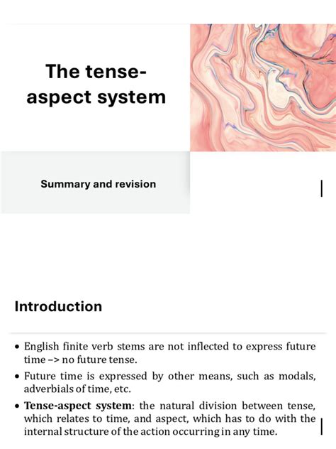 English Tense Aspect Guide Pdf Linguistics Linguistic Typology