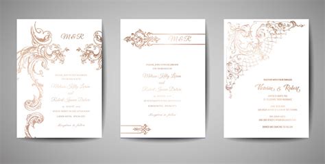 럭셔리 빈티지 웨딩 저장 날짜의 설정 초대 카드 금박 프레임 및 화 환 컬렉션 벡터 세련 된 커버 그래픽 포스터 레트로 브로셔 디자인 서식 파일 0명에 대한 스톡 벡터 아트