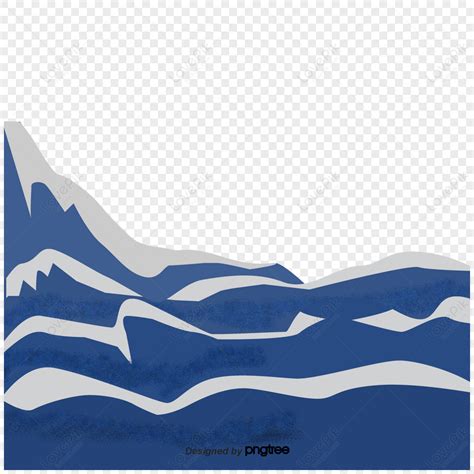 파란 카톤 산봉우리 정경 만화 원소 Png 일러스트 무료 다운로드 Lovepik