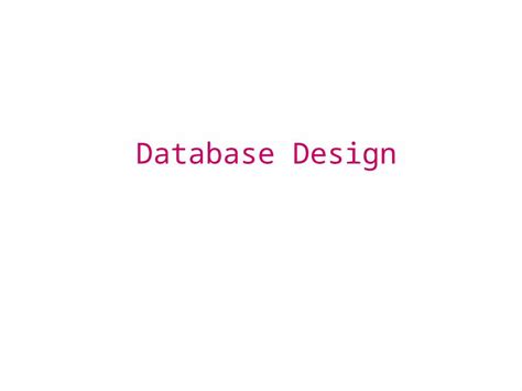 pptx database design miniworld requirements and collection analysis