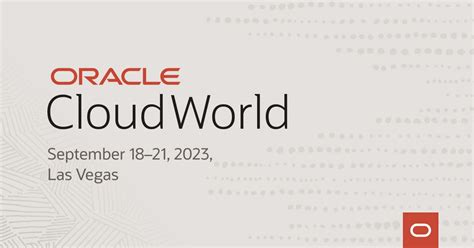 Oracle Cloudworld 2023