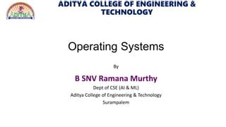 Introduction To Operating Systems Overview Ppt