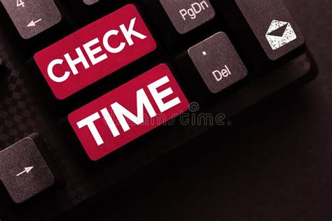 Hand Writing Sign Check Time Business Concept Instance Of Checking The