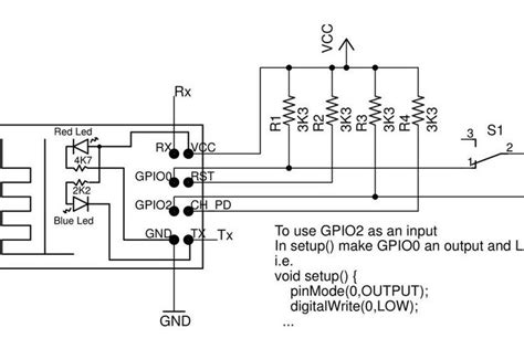 How To Use Esp 01 Esp 01s Pins And Leds Electronics Basics Esp