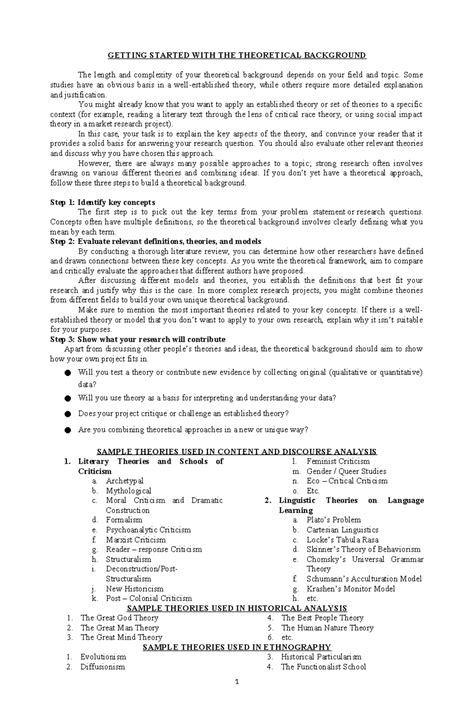 8 Getting Started With The Theoretical Background Getting Started