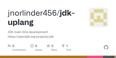 Github Jnorlinder456jdk Uplang Jdk Main Line Development Projectsjdk