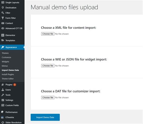 Importing Demo Content BoostifyThemes