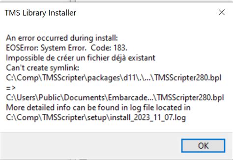 F1027 Unit Not Found System Or Binary Equivalents Dcu After Update TMS Scripter TMS