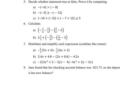 Solved 5 Decide Whether Statement True Or False Prove It Chegg Com