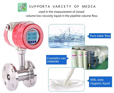 Turbine Flowmeter Flange Connection High Accuracy Supmea