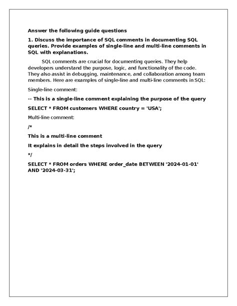 Activity Discussion And Lab 7 Answer The Following Guide Questions