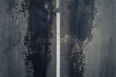Weathered Asphalt Road With Central Line Neural Network Ai Generated Stock Image Image Of