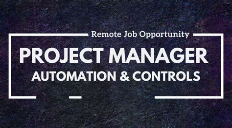 Automationtechies On Linkedin Project Manager Automation And Controls