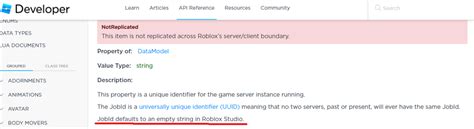 Jobid Returning Nil Scripting Support Developer Forum Roblox