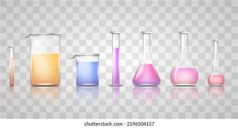 Laboratory Glassware Realistic Flask Beaker Bulb Stock Vector Royalty