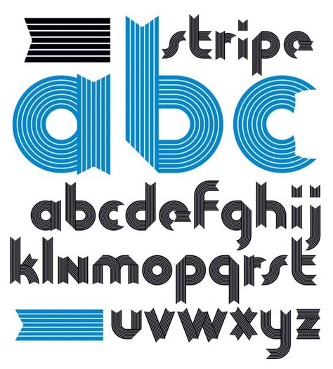 premium vector vector lowercase funky ornate alphabet letters set trendy bold font