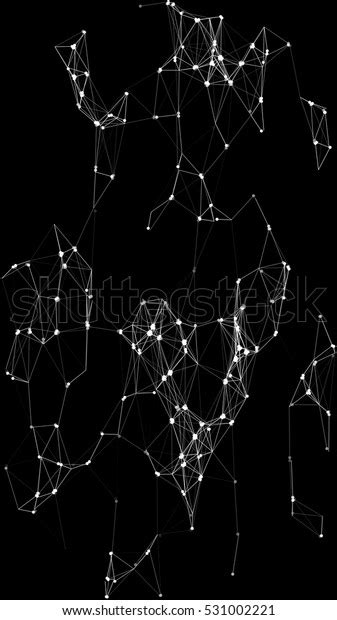 Abstract Plexus Structure Forming Geometric Pattern Stock Vector Royalty Free 531002221