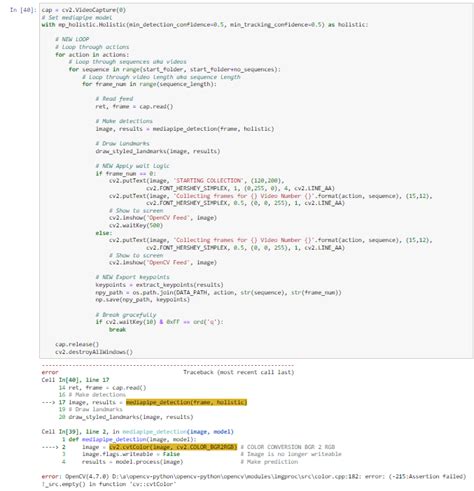 Mediapipe Holistic Error · Issue 20 · Nicknochnackactiondetectionforsignlanguage · Github