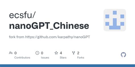 GitHub Ecsfu NanoGPT Chinese Fork From Https Github Karpathy