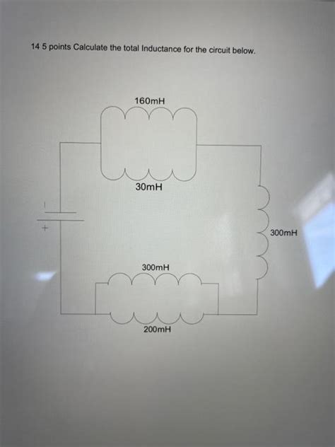 Solved 145 Points Calculate The Total Inductance For The Chegg Com