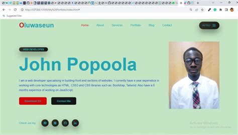 Popoola John On Linkedin Portfolio Resources Html Css Javascript Smooth Abs Responsive On All