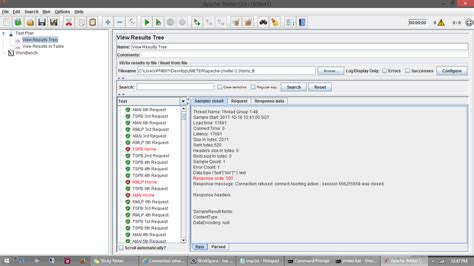 Connection Refused Connect Aborting Action Session Using Jmeter