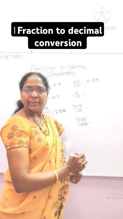 Fraction To Decimal Conversion Shorts Ytshortsindia Ytshorts Mathematics Education Youtube