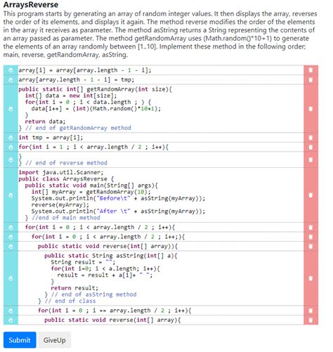 Solved Arraysreverse This Program Starts By Generating An