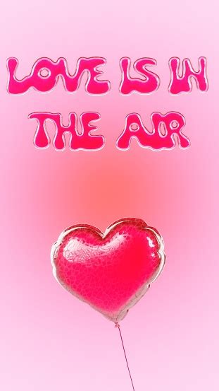 추상 3d 수직 배경 발렌타인 하트 풍선 인포 그래픽 텍스트 사랑은 공기에 있습니다 핑크 무지개 빛깔의 여성스러운 색상 그라디언트 아우라 복고풍 그루비 축제 낭만적 인 엽서