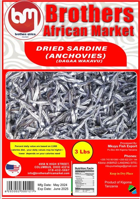 Dagaa Fresh Dried Mbichi Indagara 1kg Brothers Africa Market