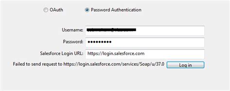 Data Loader Not Able To Login Dataloader V370 Salesforce Stack