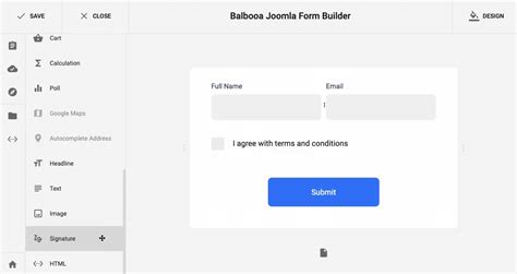 Balbooa Joomla Forms 213 — Signature Field And Hcaptcha