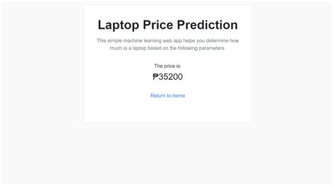 GitHub Duaneywadey Laptop Price Prediction Web App This Machine Learning Web Application Can