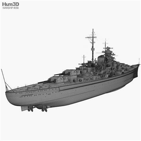 Лінкор Бісмарк 3D модель - Кораблі на 3DModels