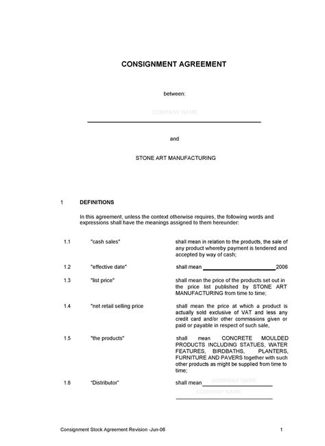 40 Best Consignment Agreement Templates And Forms Templatelab