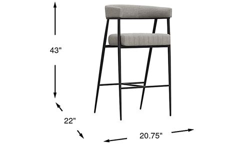 Mathis Black Black Colors Gray Upholstered Barstool Rooms To Go