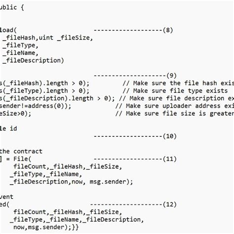 Solidity Code For Creation Of A Blockchain Register And Events To