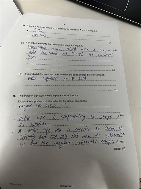 I Solved 0610 42 Biology F M 2022 Can Someone Check It For Me You Can Give Feed Back In The