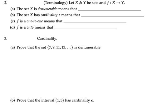 Solved Terminology Let X Y Be Sets And F X Y A The Chegg Com