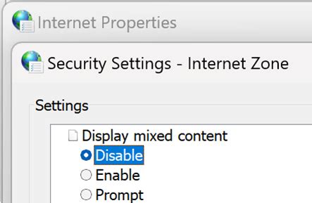 Not Secure Warning For IE Mode Text Plain