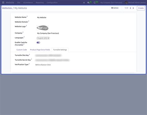 Odoo Cloudflare Turnstile Authentication Webkul