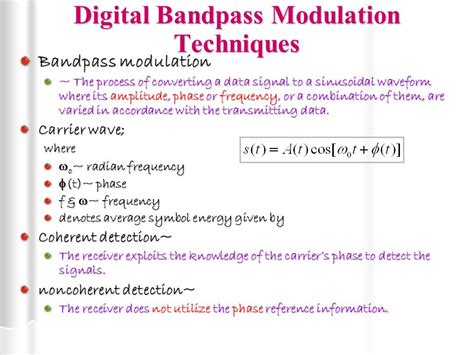 Bandpass Modulation And Demodulation Detection Ppt Video Online Download