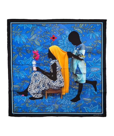 Womens Silk Scarf Limited Edition By Saïdou Dicko Echo100