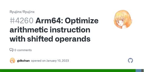 Arm64 Optimize Arithmetic Instruction With Shifted Operands · Issue 4260 · Ryujinxryujinx